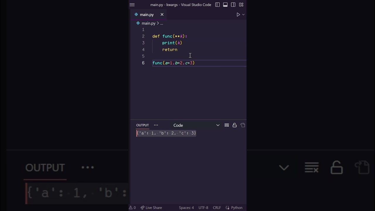 Python **KWARGS?? #python #coding #programming