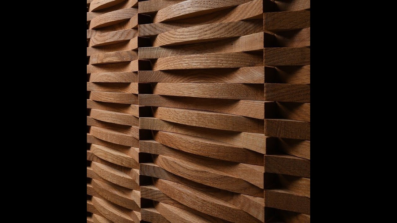 How to Make 3D Wall Panels with Solid Wood - Red Oak - Crescent Moon 3D Wall Panels - DIY