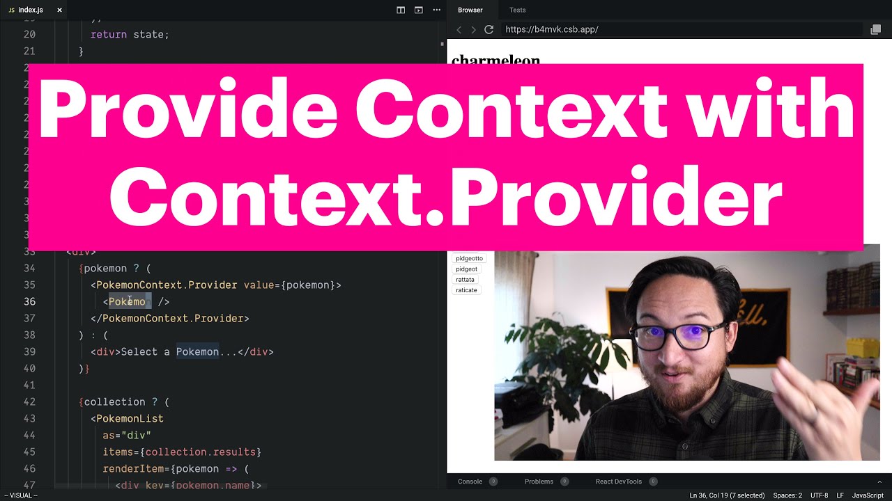 Provide Context with Context.Provider
