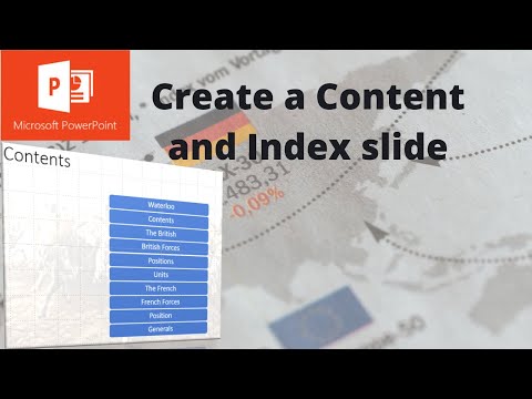 How to add a table of Contents and an Index slide in PowerPoint | ITs ...