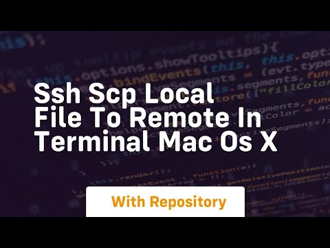 ssh scp local file to remote in terminal mac os x