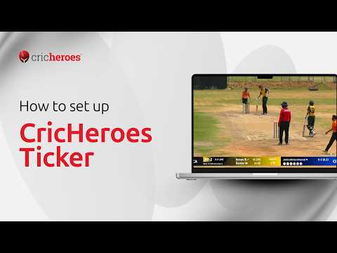 Cricket Live Stream Score Ticker Overlay Templates - CricHeroes