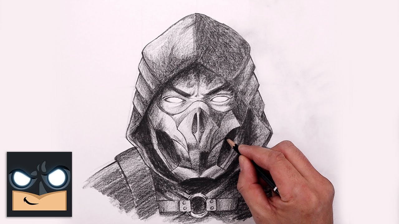 How To Draw Scorpion | Mortal Kombat Sketch Tutorial