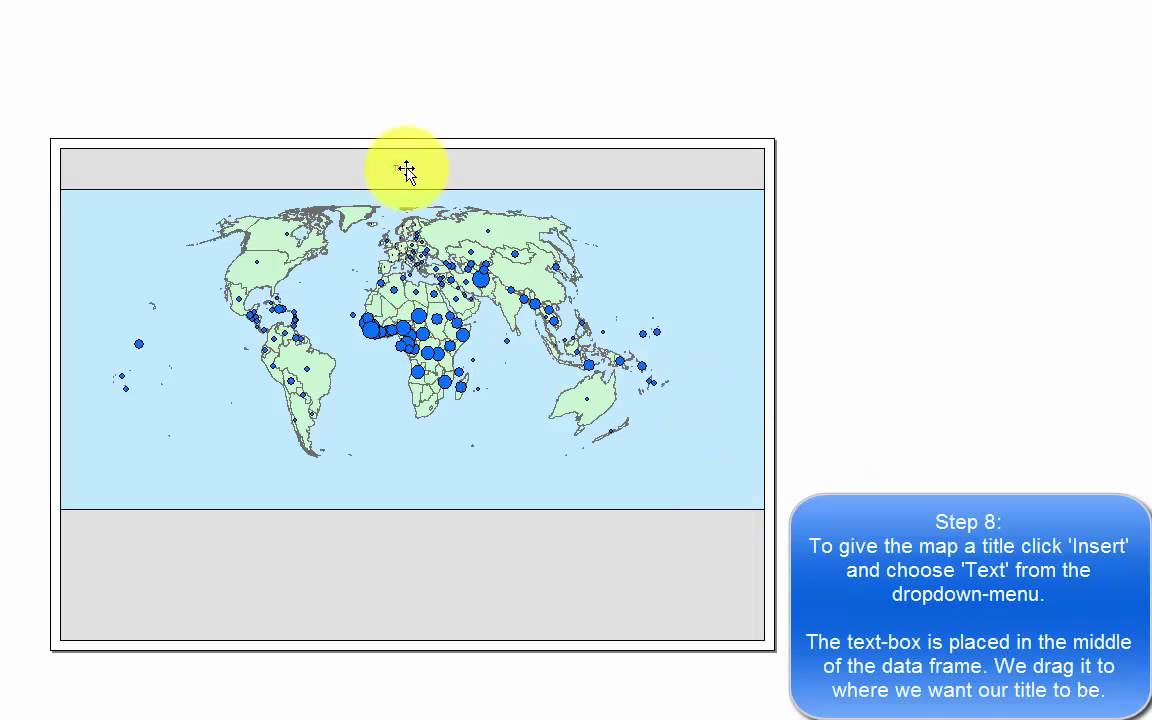 Making a layout of a world map audio