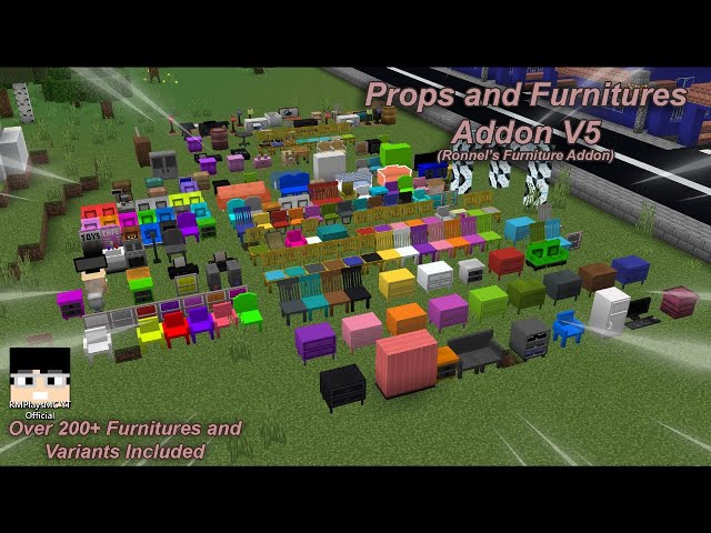 Props and Furnitures Addon V5 - Bedrock Minecraft Mod