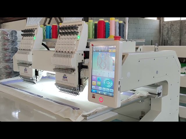 Computerized Embroidery Machine - Hsw Double Head Embroidery Machine ...