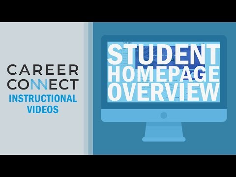 STUDENT HOMEPAGE OVERVIEW - CareerConnect