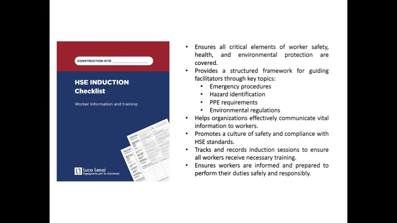 HSE Induction Checklist - Description and Usage Tutorial (EN)