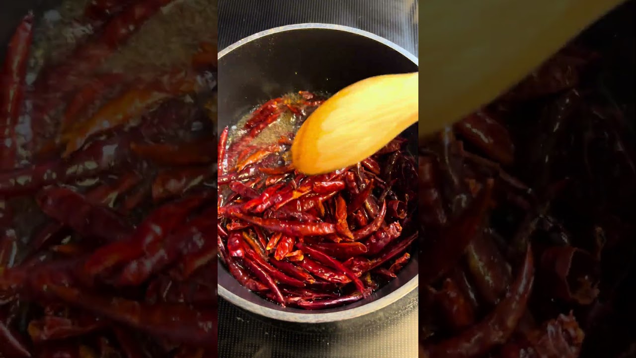 Vinegar based hot sauce with chiles de arbol! #hotsauce #breakfast #spicy