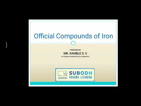 Official Compounds of Iron – Subodh Kamble