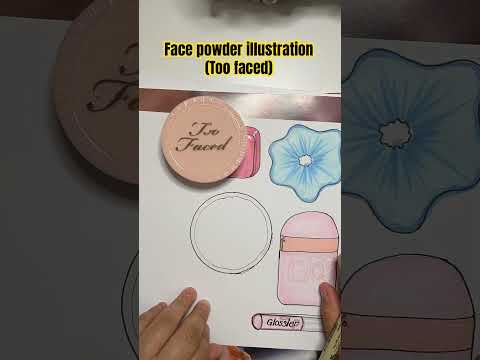 #shorts #illustration #makeup #toofaced #sketch #diypaper #copic #drawing #alcoholmarkers #powder