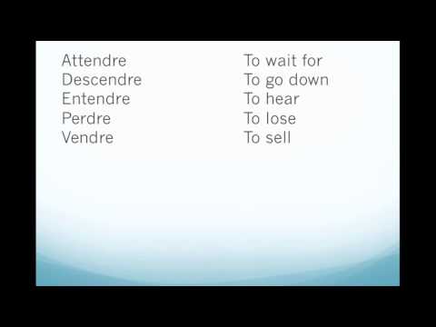 French: Conjugating -re verbs in the present tense