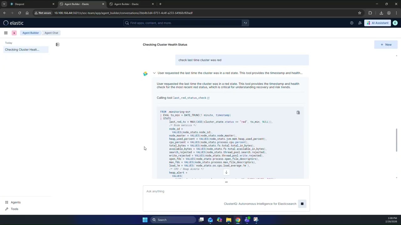 ClusterIQ: Autonomous Intelligence for Elasticsearch - Devpost Hackathon