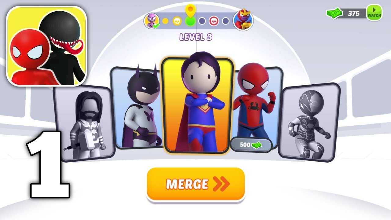 Stick Hero: Comic Superhero - Comic Superhero Gameplay Walkthrough part 1 (Android iOS)