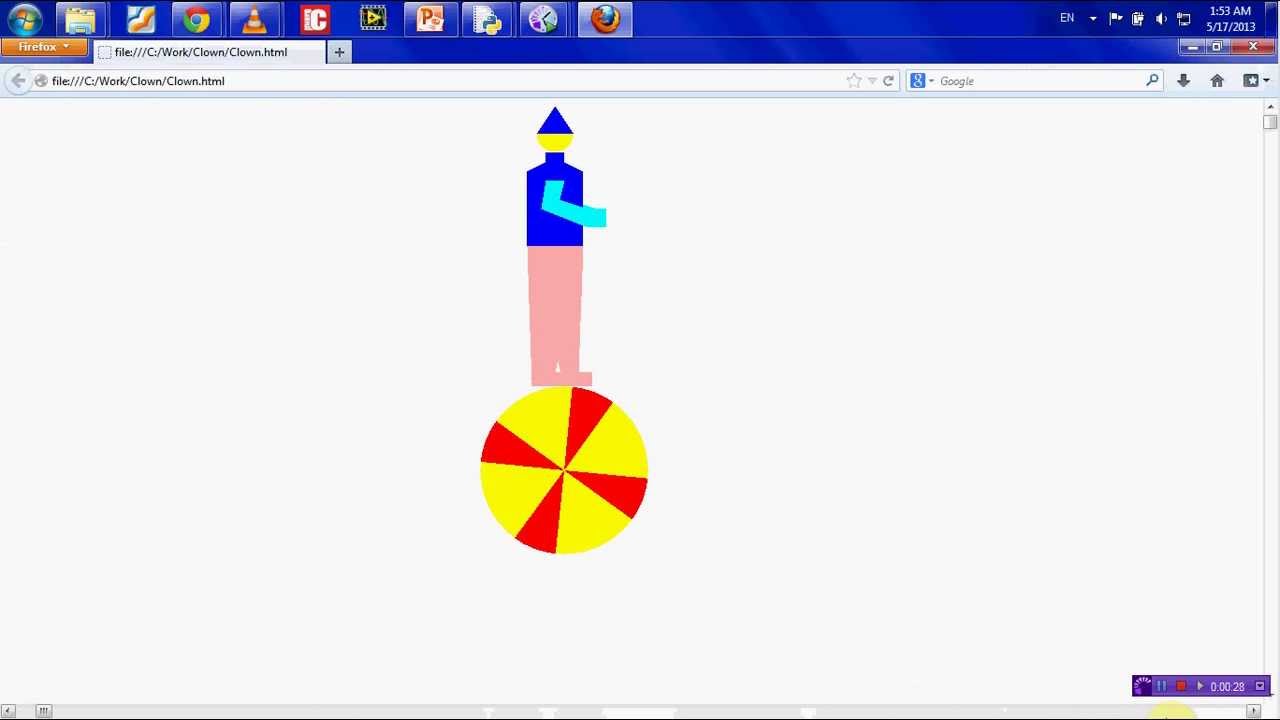 Clown Using Java Applet