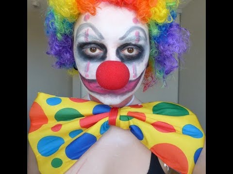 EASY CREEPY CLOWN MAKEUP HALLOWEEN