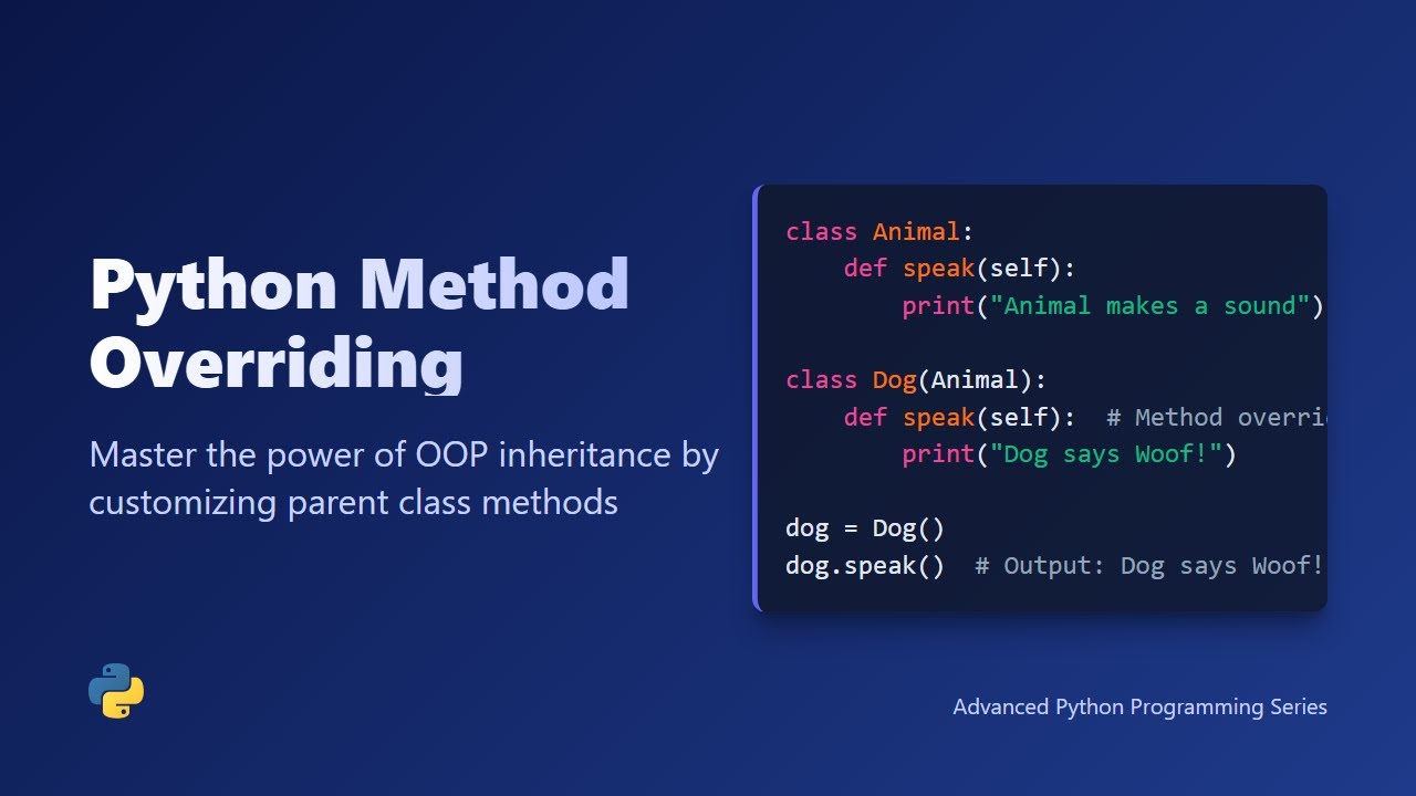 Python Method Overriding: Simplify Inheritance & OOP!
