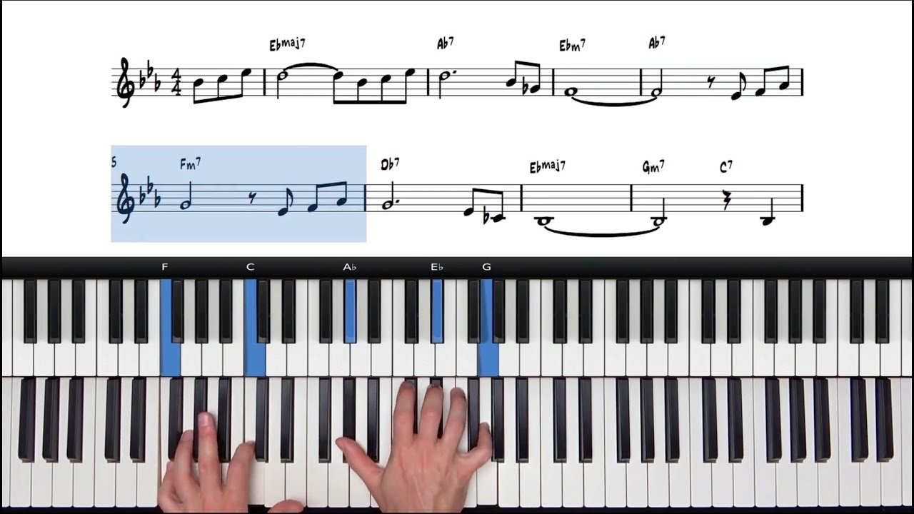 Beginner Jazz Piano: Transform Simple Chords into 2-Handed Voicings