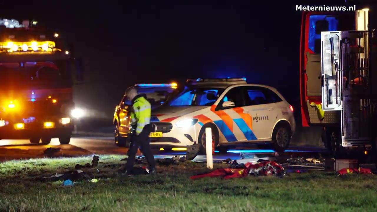 Twee doden na ongeval op N366 Vledderveen(Video)