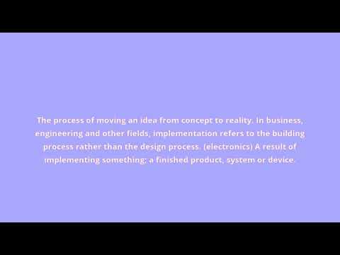 what is the meaning of implementation