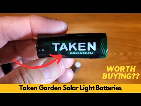 Taken Garden Solar Light Batteries, 4 Pack 18500 Battery 3 2v