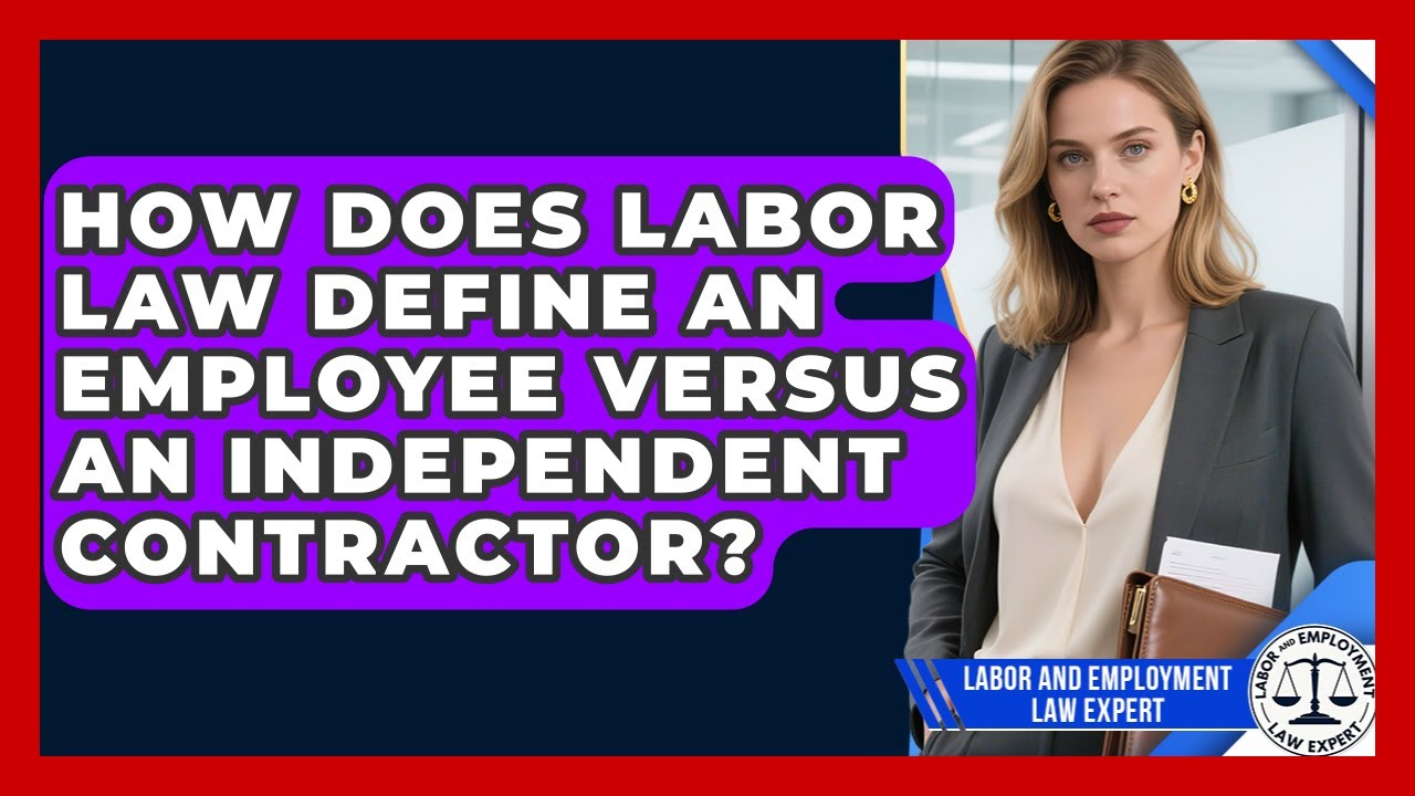 How Does Labor Law Define an Employee Versus an Independent Contractor?
