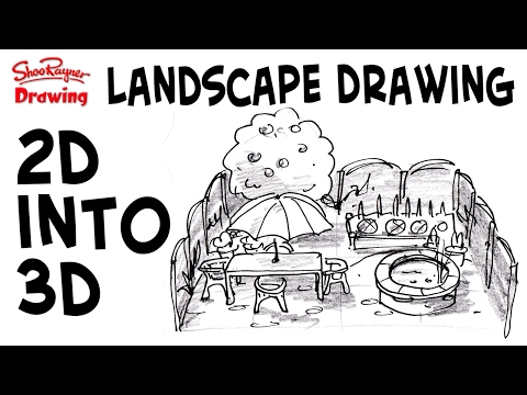 How to draw a 3d landscape from a 2d plan – Shoo Rayner