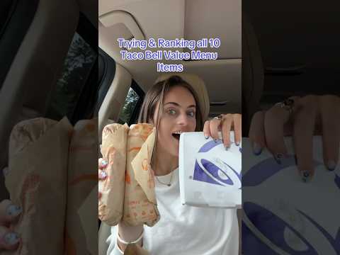 Trying & Ranking all 10 Taco Bell Value Menu Items 🌮🔔 #tacobell #tacobellreview #tacobellvaluemenu