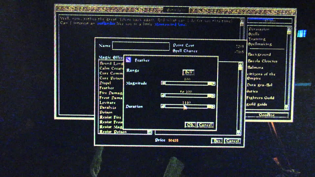 MORROWIND SPELL MAKING TUTORIAL(morrowind gameplay)