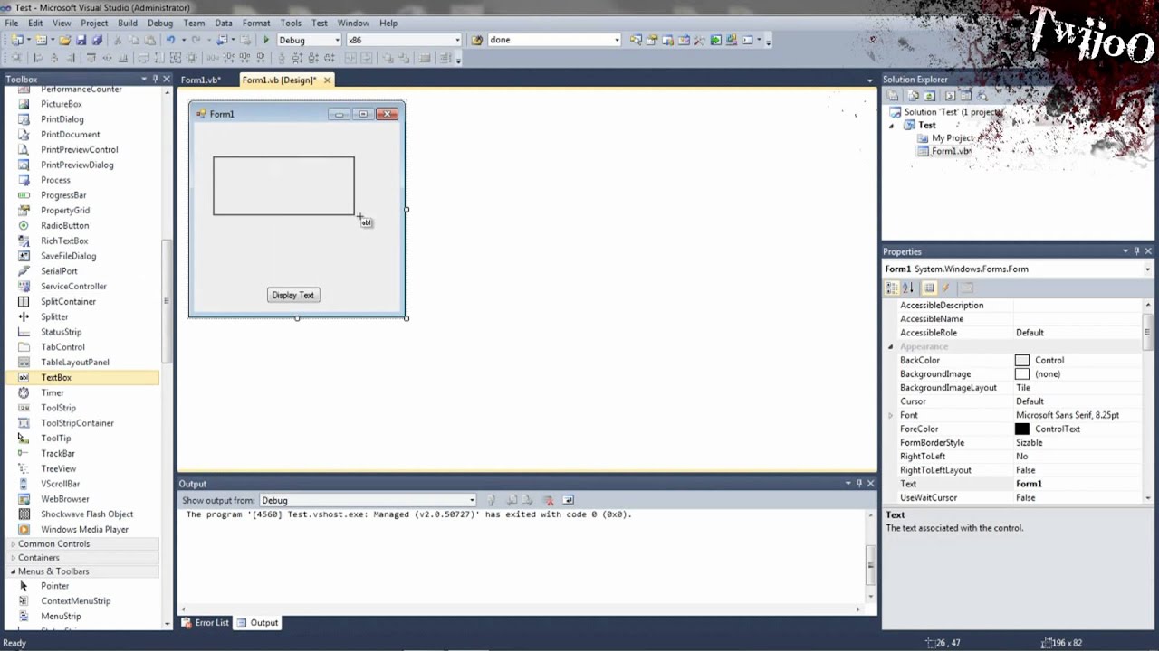 Programing Tutorial1 | Getting started in Visual Basic 2010