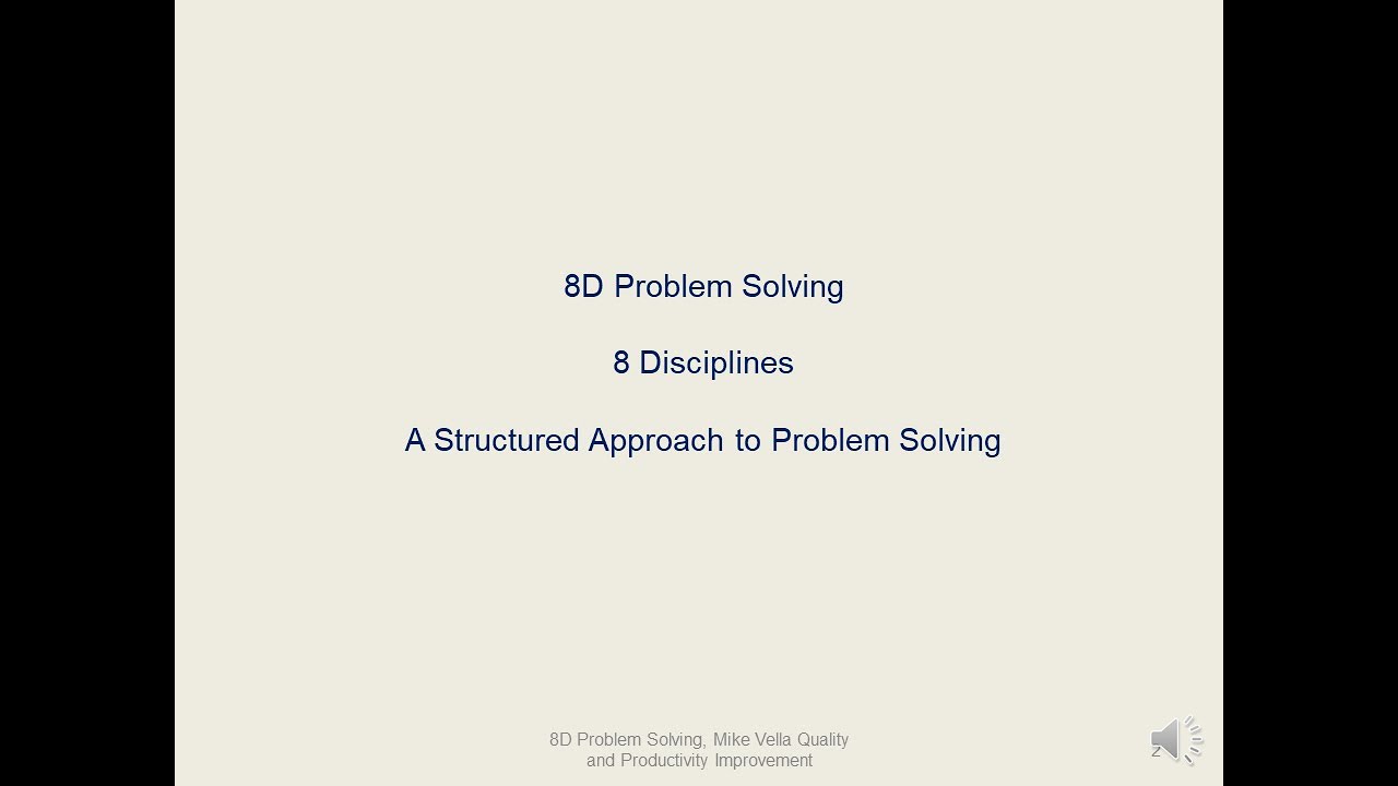 8D problem solving video, January 6, 2022