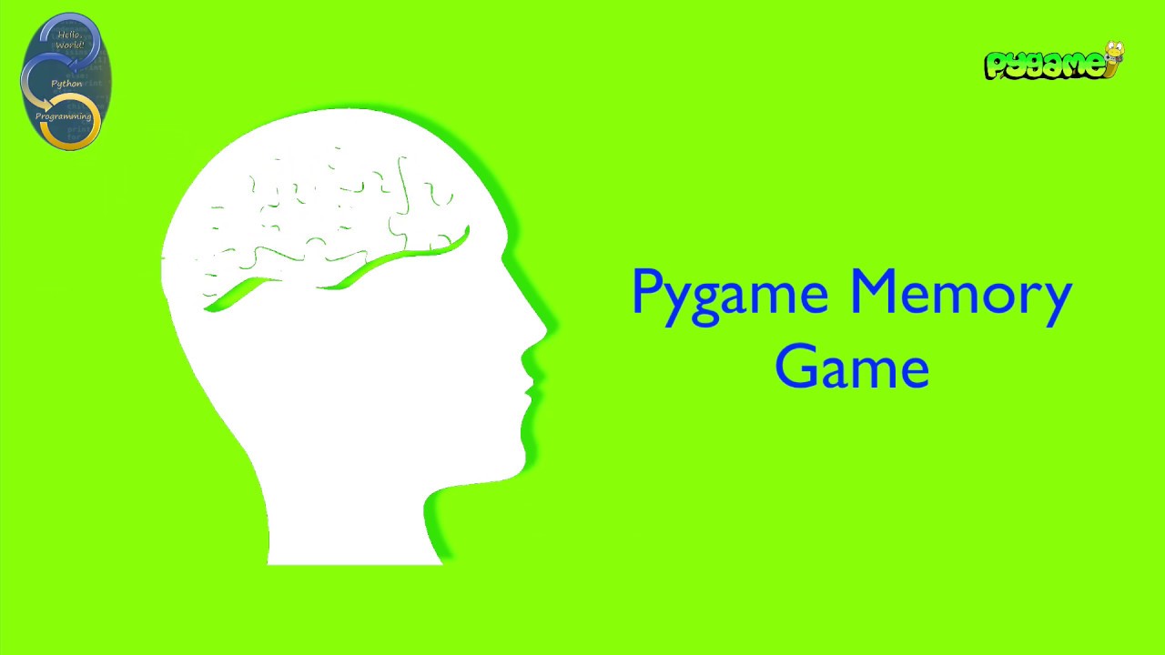Python Games 7 - Pygame - Memory Game - Paul Mahon