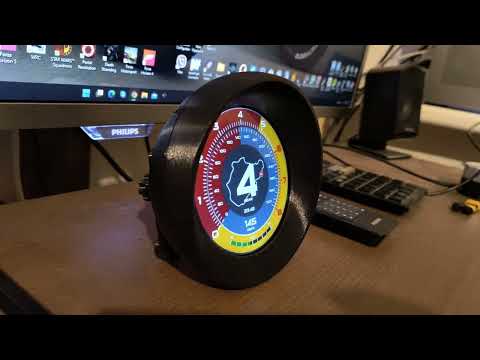 💨 VoCore 3,4 inch round screen simracing dash・Free 3D File for ・Cults