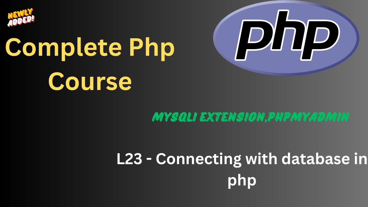 L - 23 | How to Connect PHP with MySQL Database (XAMPP) - Enable MySQLi Extension | PHP Tutorial
