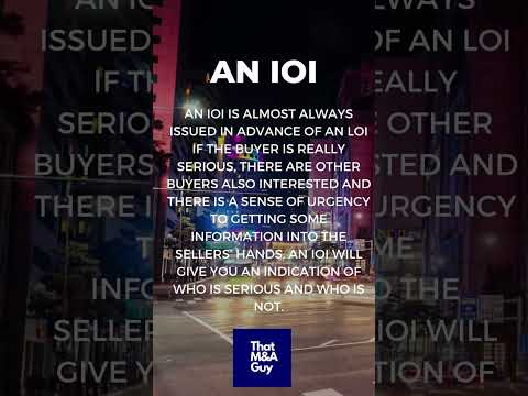 Meaning of EOI or LOI [That M&A Guy]