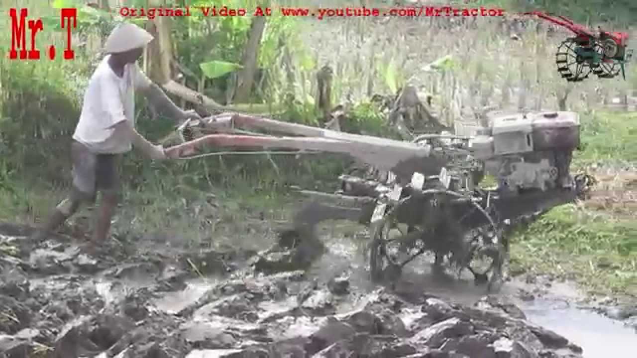 Preparing Rice Field Using Hand Tractor