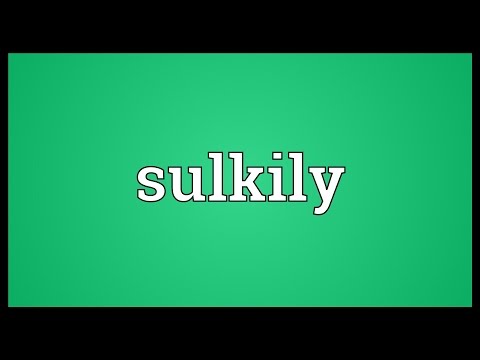 Sulkily Meaning