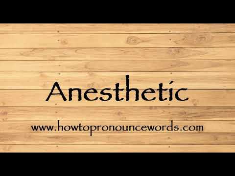 How To Pronounce Anesthetic ? How To say Anesthetic New Video