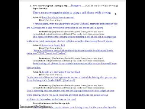 Research Paper Outline Example
