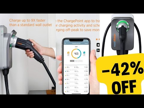 ChargePoint Home Flex Level 2 WiFi Enabled 240 Volt NEMA 14 50 Plug Electric Vehicle EV Charger for