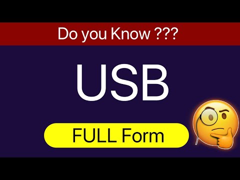 USB Full Form | What is full form of USB| Do you know full form of USB
