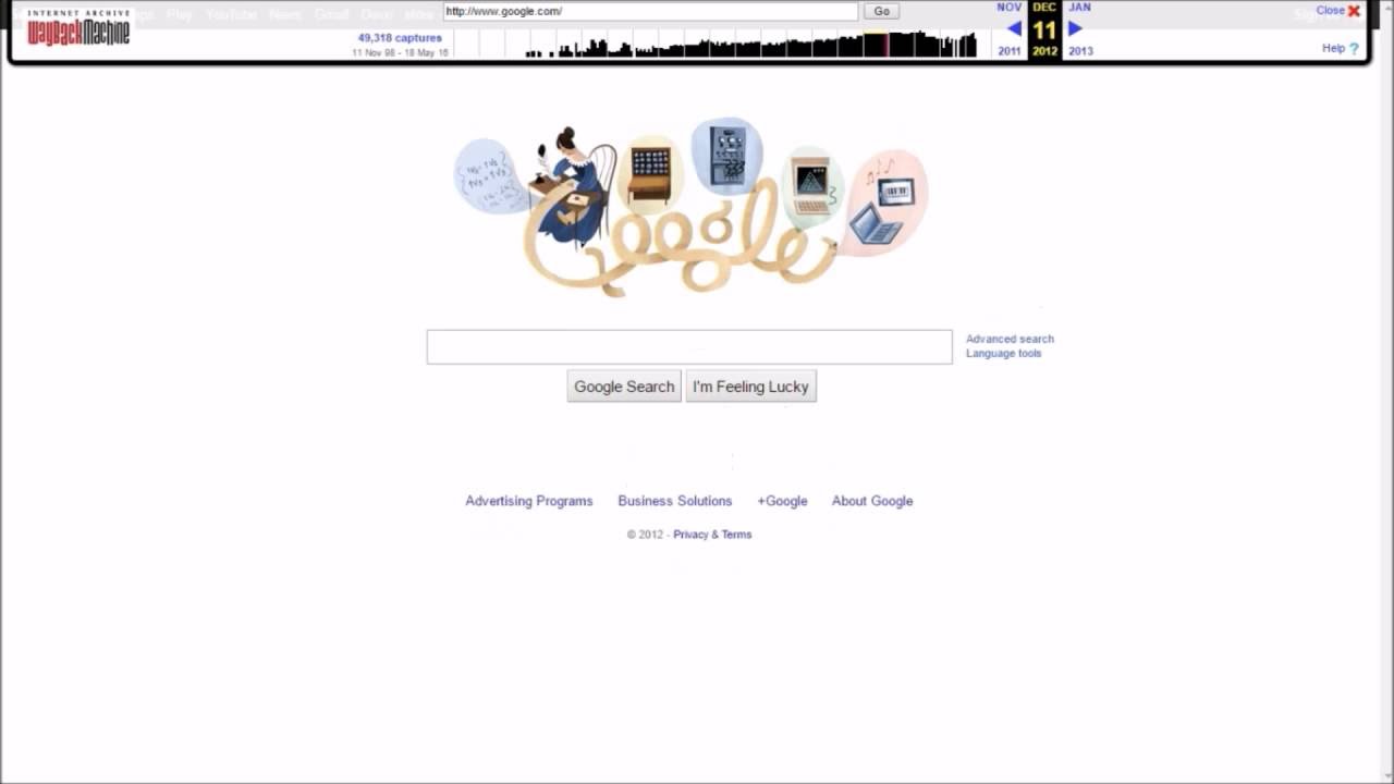 Evolution & History of GOOGLE's Time Lapse - Internet Archieve Wayback Machine