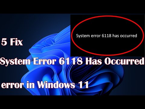 System Error 6118 Has Occurred error in Windows 11 - 5 Fix