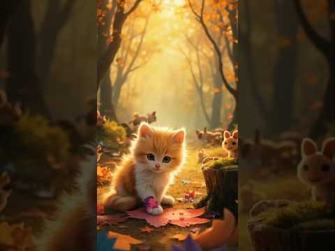 The Kitten Who Painted Kindness 😺 #cat #kindness #shorts #animals #cartoon #love #painting #viral