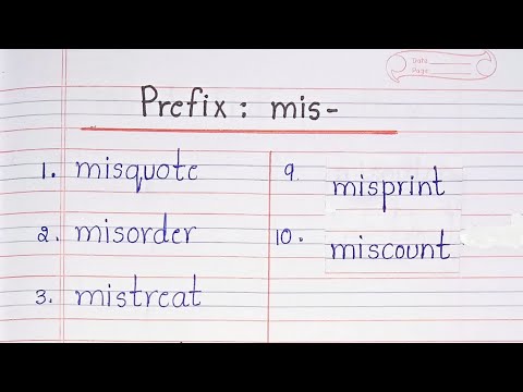 Prefix: mis-