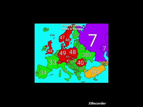 Country calling codes 📞 in Europe
