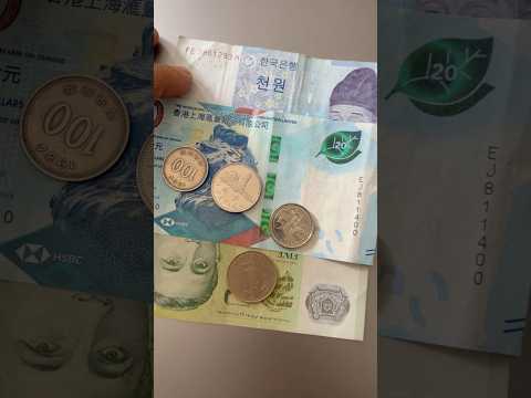 Friend Gifted Me Foreign Currency 🤩 | Singapore $5, HK$20, 1000 Won | #storytime #money