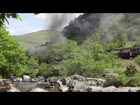 Welsh Highland Railway, Aberglaslyn Pass and Beddgelert, Garratts 87 and 138, June 2013