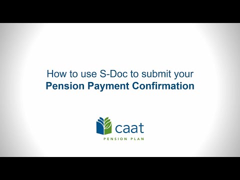 How to use S Doc to submit your Pension Confirmation