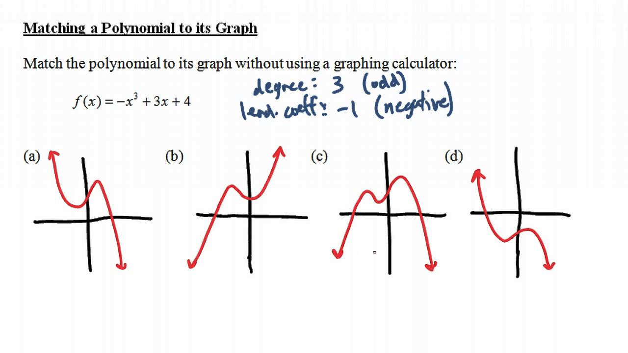 Matching a Polynomial to its Graph